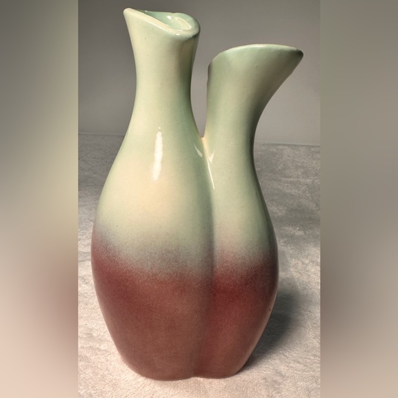 Accents | Midcentury Modern Cameron Clay Products Double Vase Turquoise ...